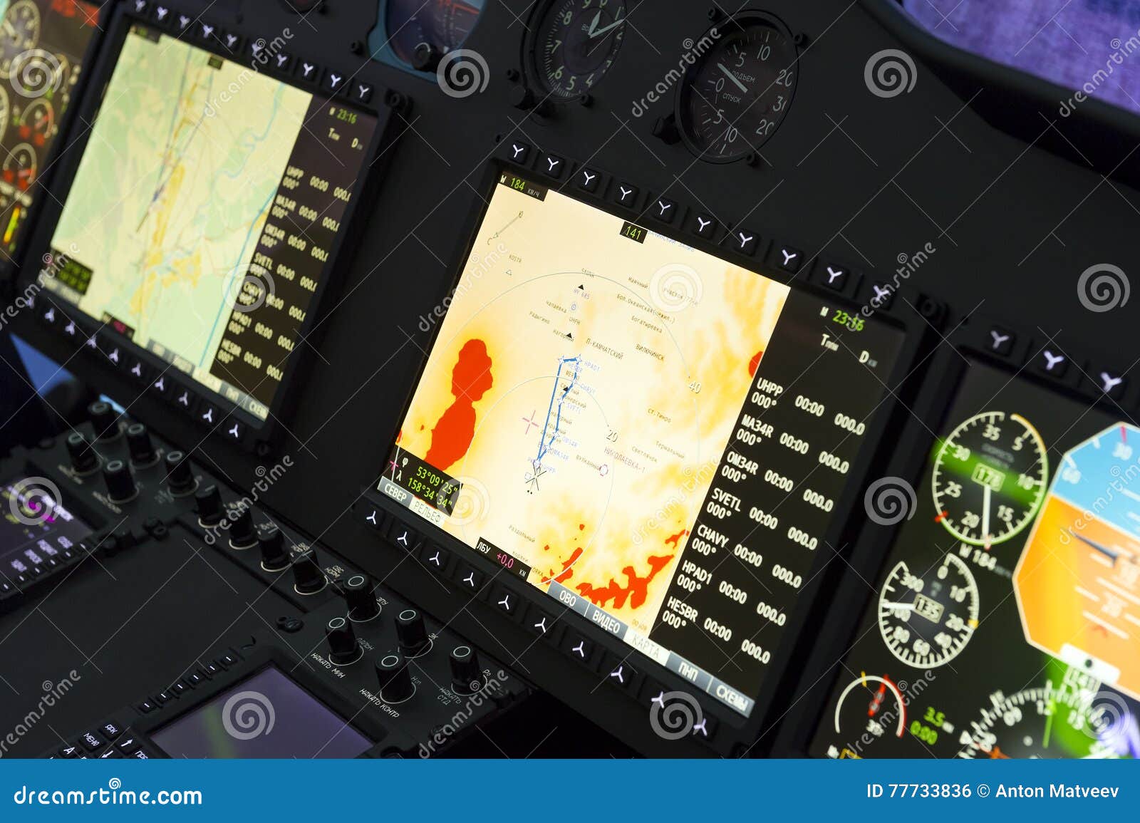 Helicopter control panel stock photo. Image of inside - 77733836