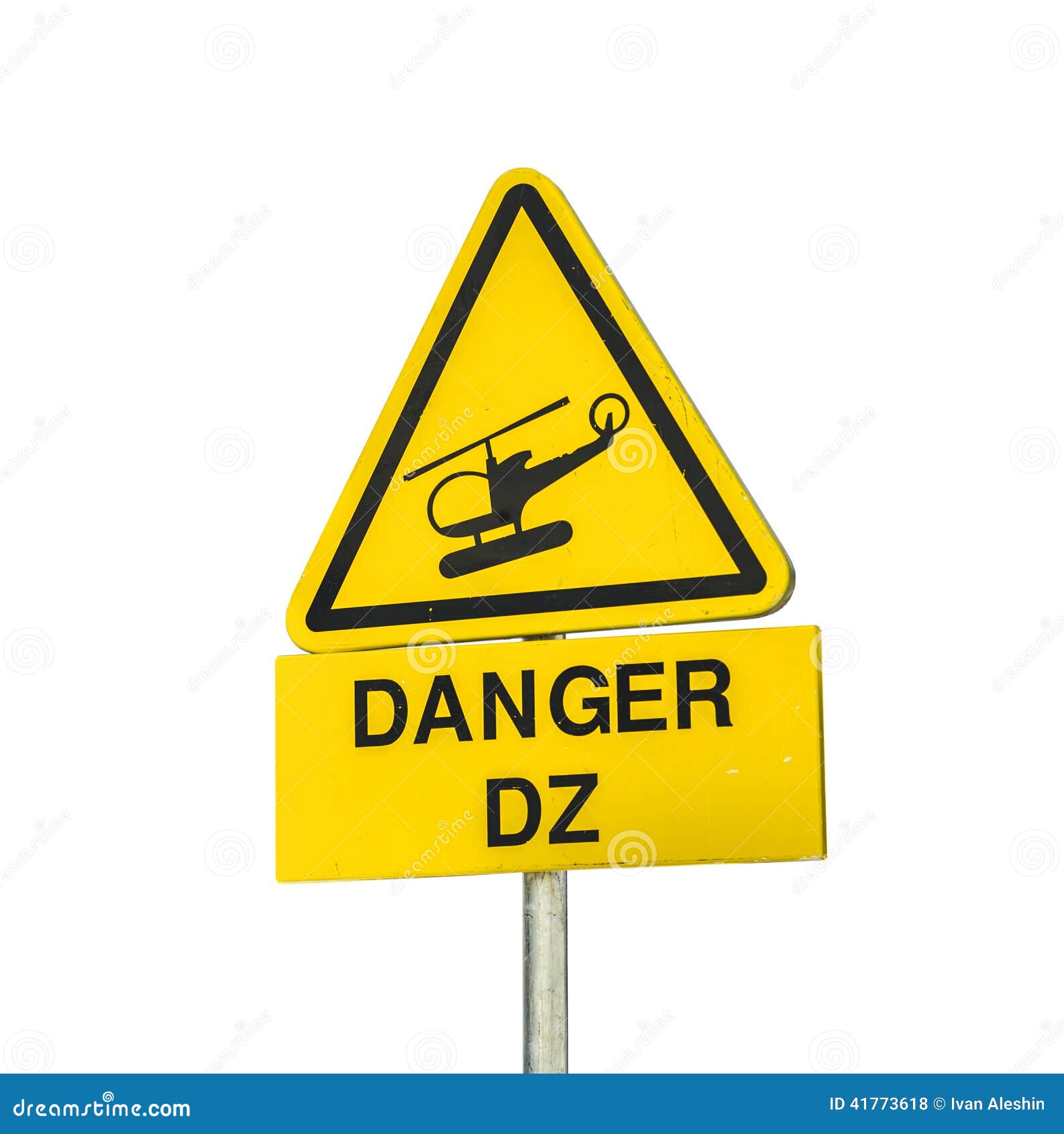 Helicopter danger sign stock photo. Image of color, painting - 41773618