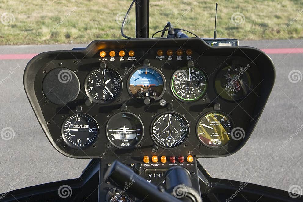 Helicopter dashboard stock image. Image of avionics, airport - 8500335