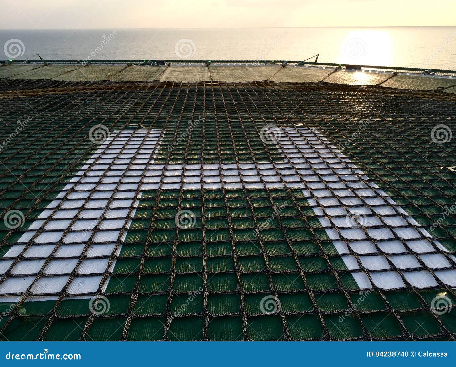 Helicopter Deck on Drilling Rig. Stock Photo - Image of passenger ...
