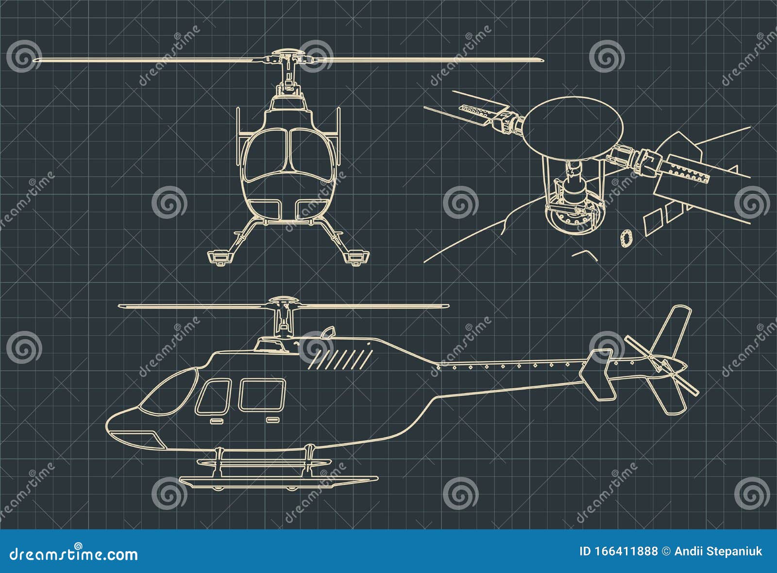 Helicopter Drawings Illustration Stock Vector - Illustration of ...