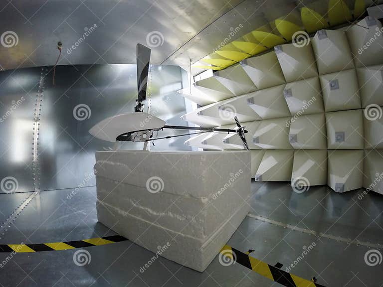 Helicopter Drone Electromagnetic Compatbility EMC Test in GTEM C Stock ...