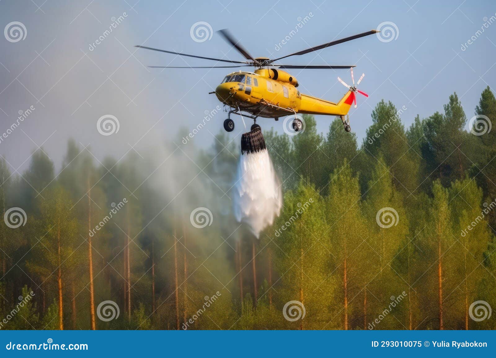 Helicopter Drop Water. Generate Ai Stock Image - Image of hose, combat ...