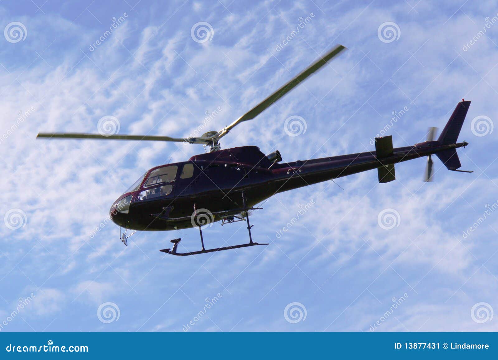 Helicopter In Flight As Seen From Below Stock Image - Image: 13877431