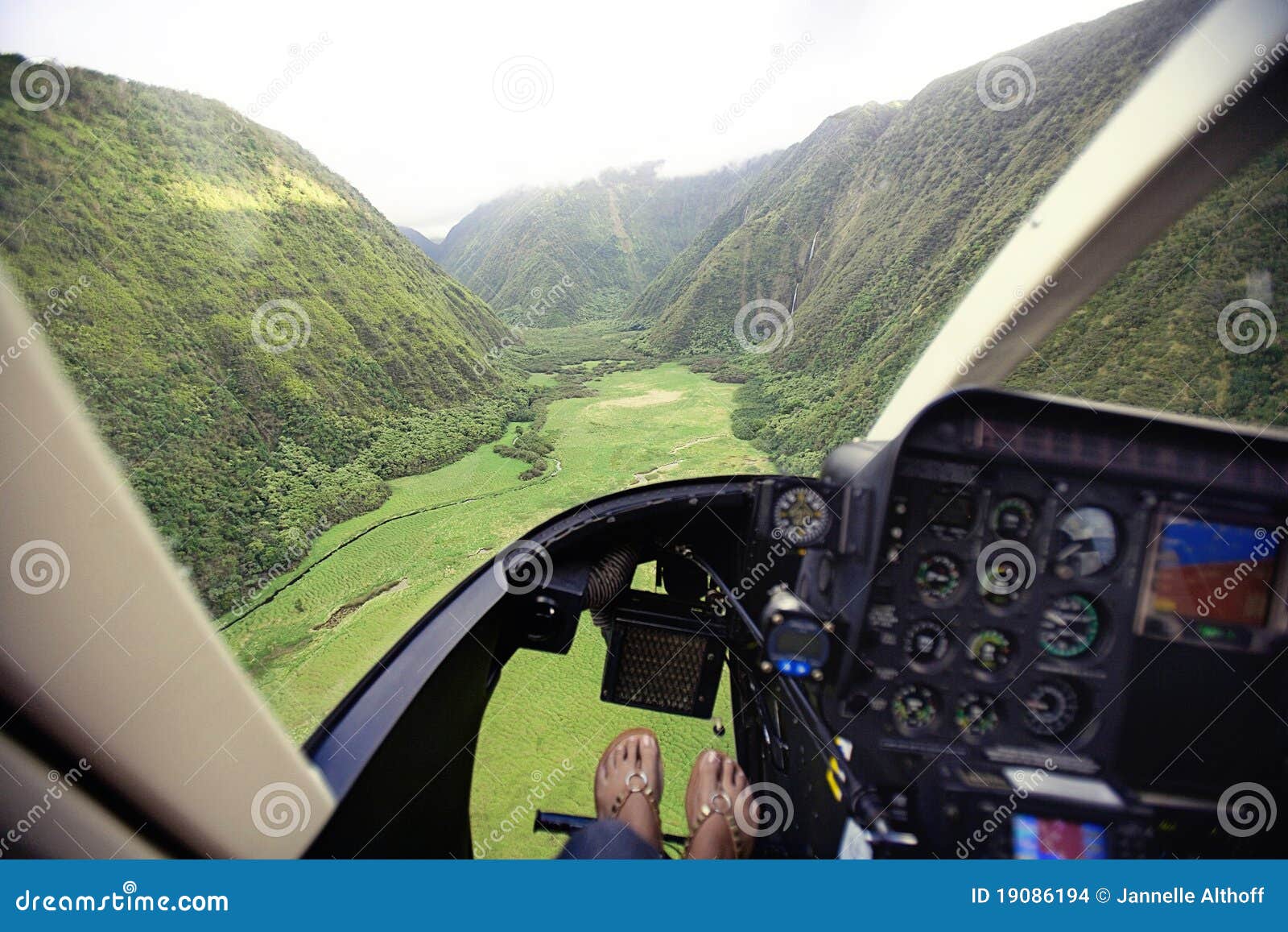 Helicopter Flying Over Hawaii Stock Photo - Image of remote, hawaii ...