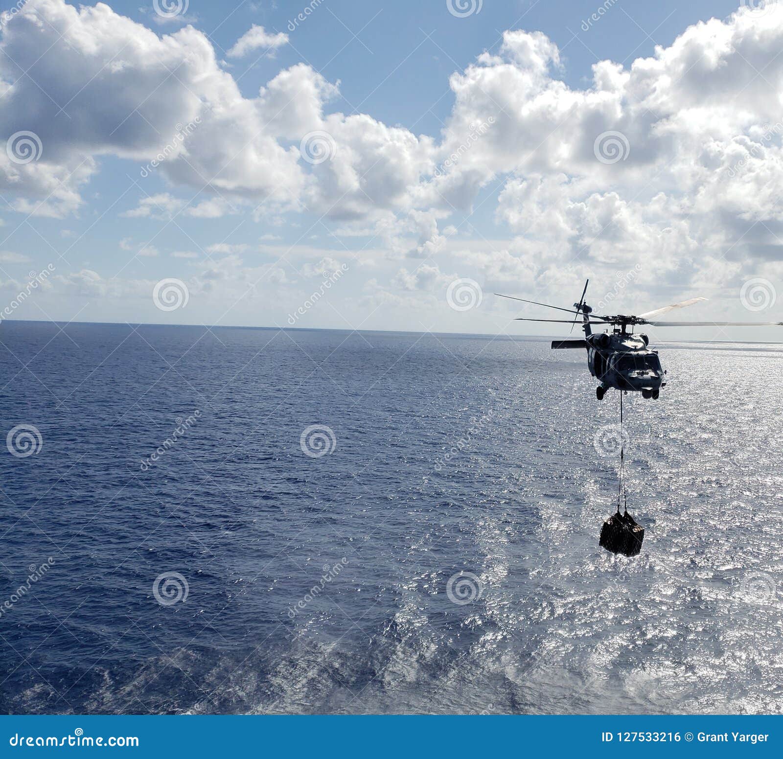 Helicopter Flying Over the Ocean. Editorial Photo - Image of ocean ...