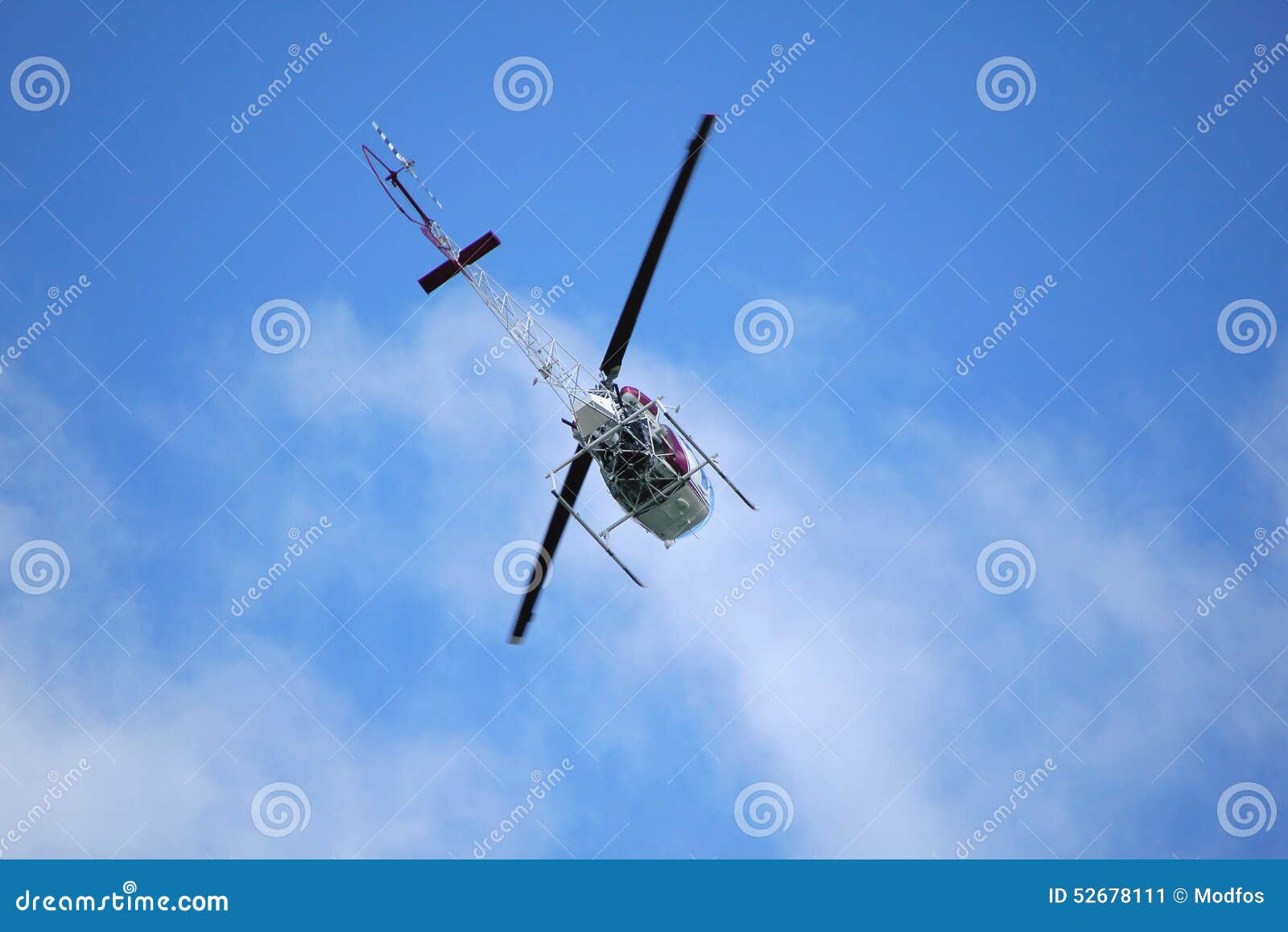 Helicopter Flying Overhead stock image. Image of flight - 52678111