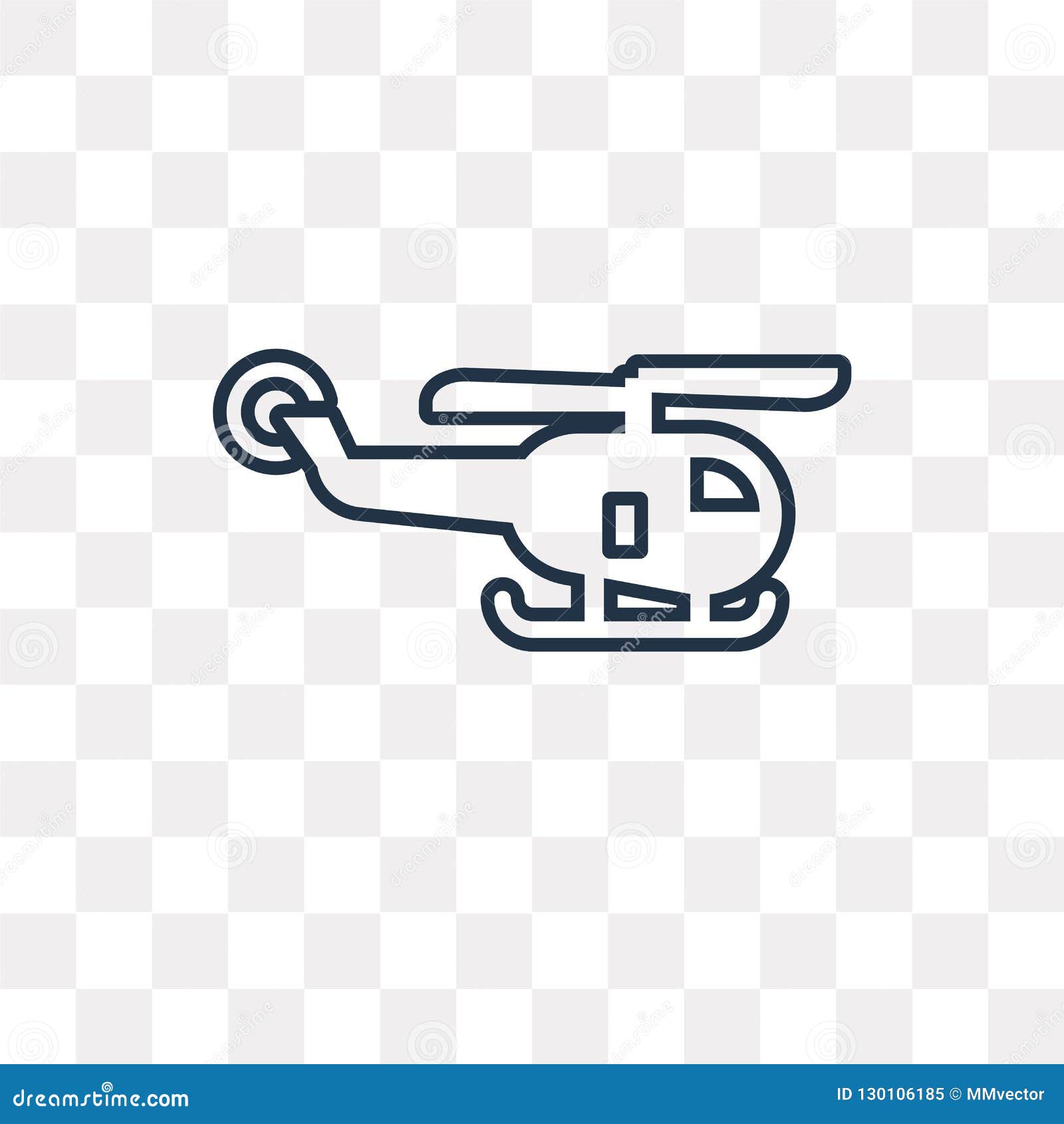 Helicopter Flying Vector Icon Isolated On Transparent Background Stock ...