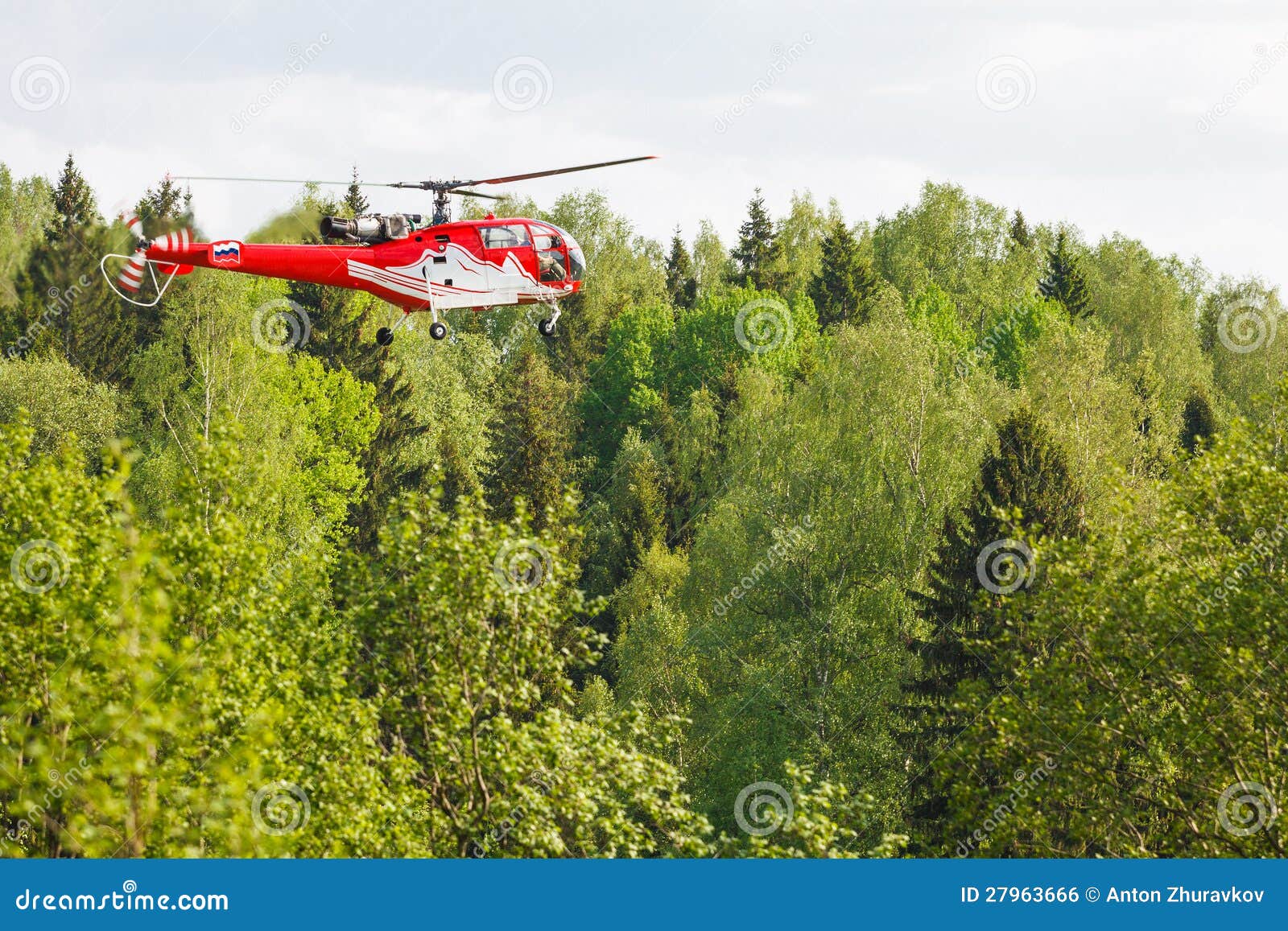 Helicopter in forest stock photo. Image of aviation, aircraft - 27963666