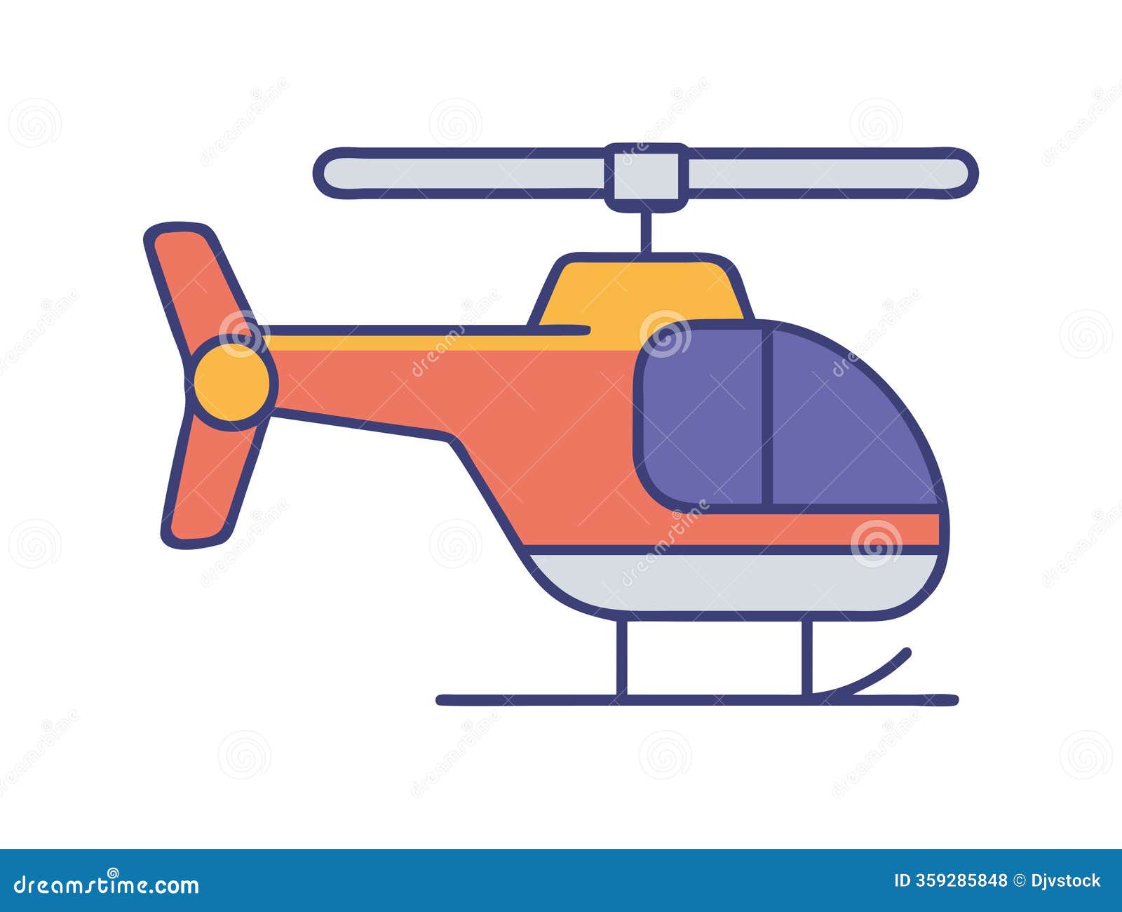 Helicopter Front Vector Illustration | CartoonDealer.com #67348468
