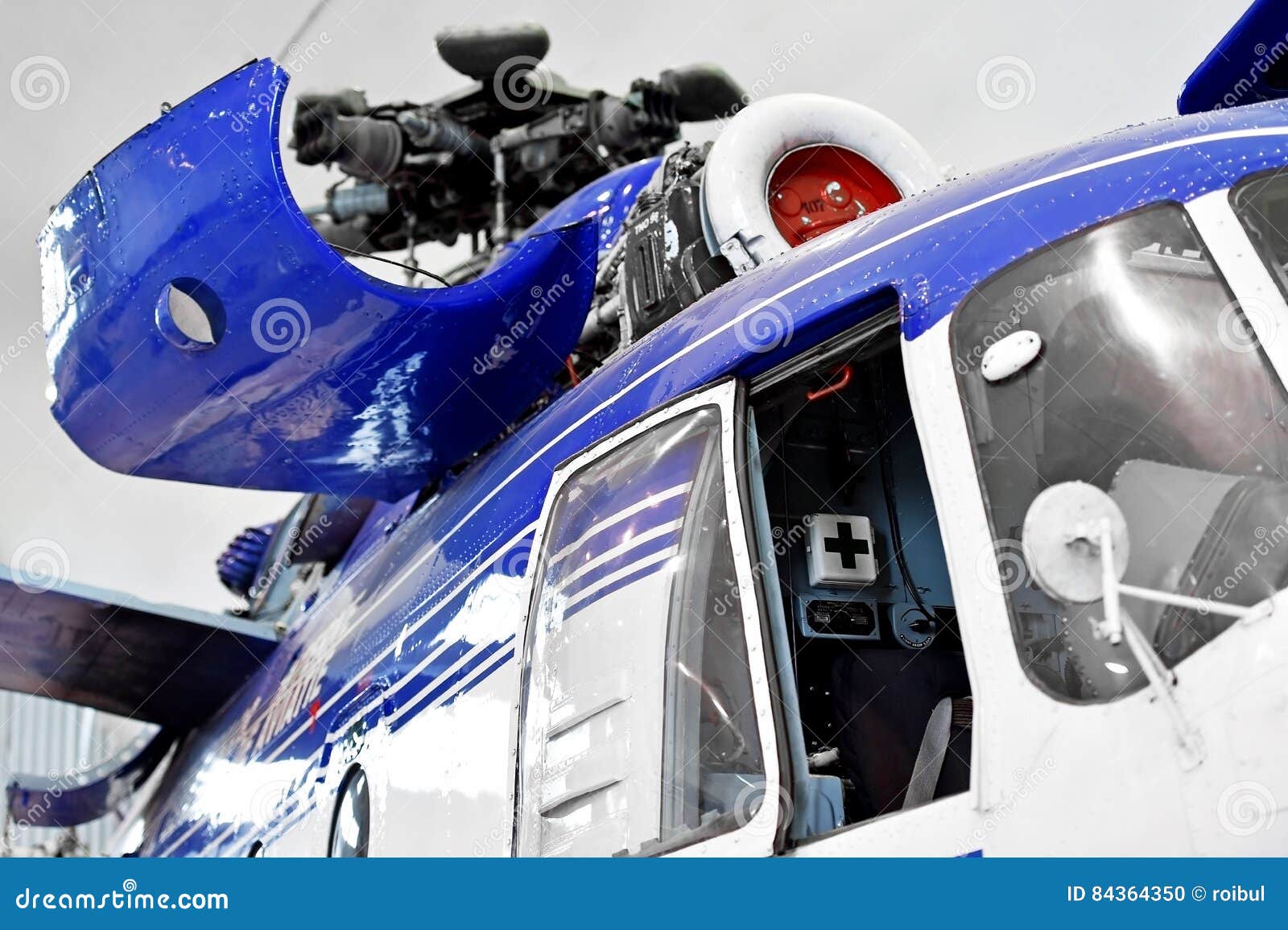 Helicopter Fuselage and Pilot Cockpit Stock Photo - Image of heavy ...