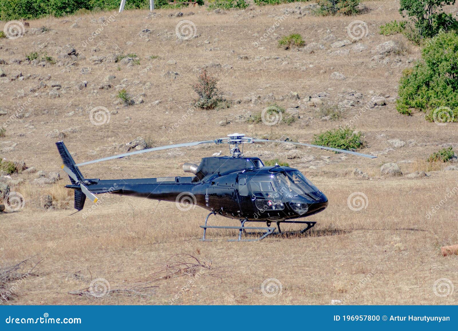 The Helicopter is on the Ground Stock Photo - Image of flying, airport ...
