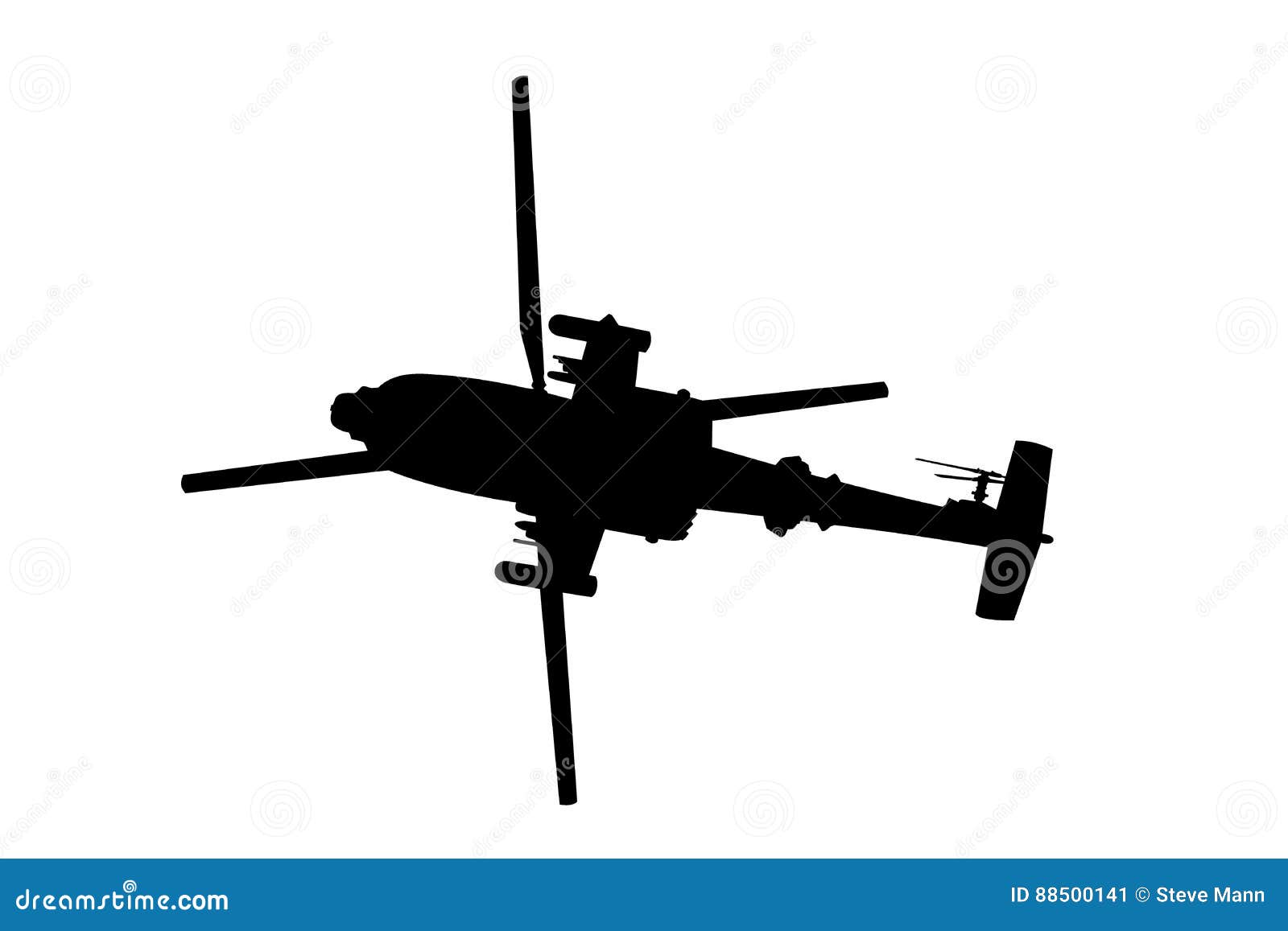 Apache Helicopter Top View