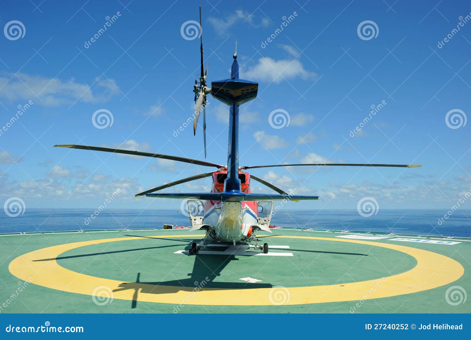 Helicopter on Helideck stock photo. Image of helideck - 27240252