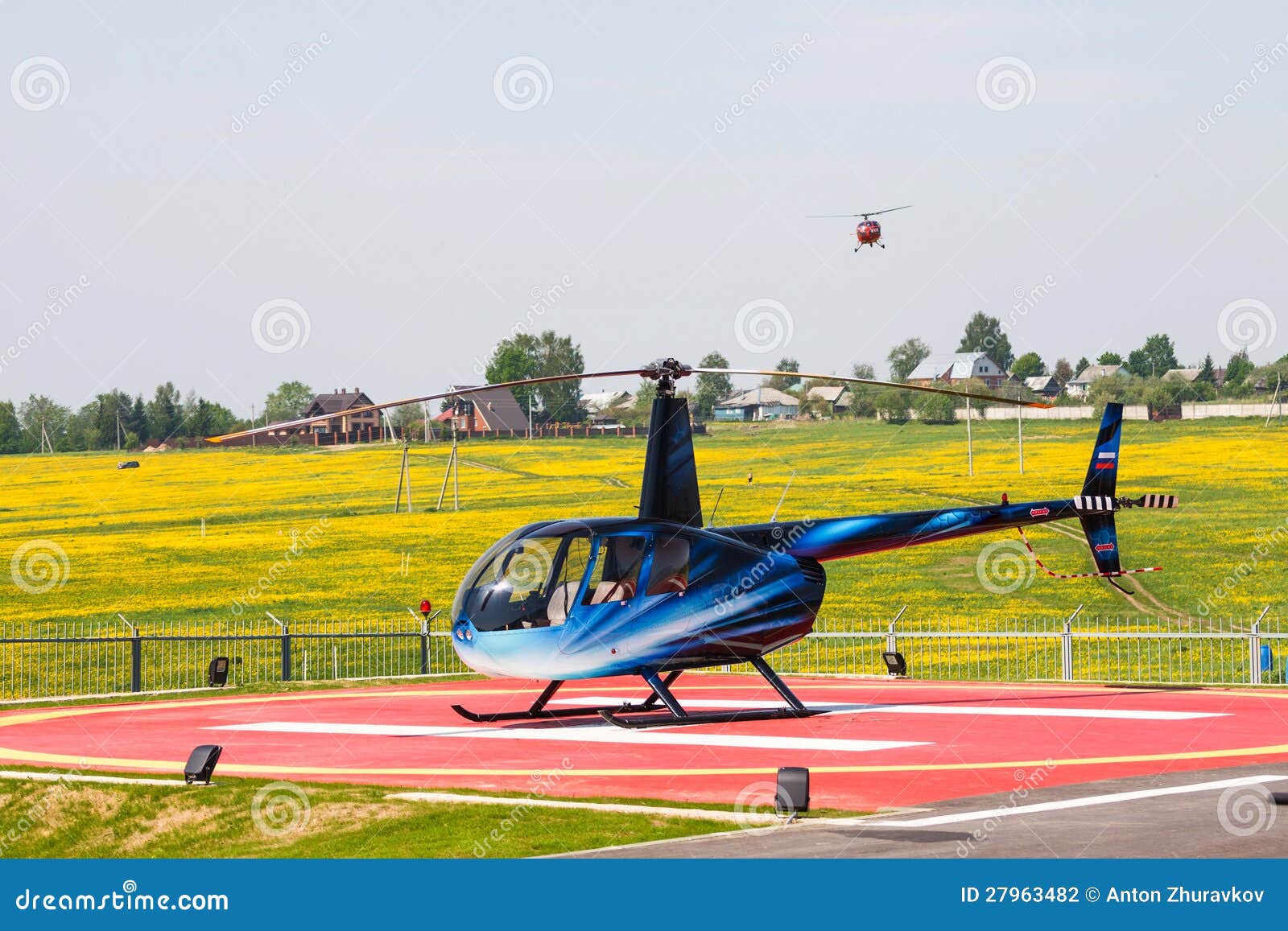 Helicopter On Helipad Stock Photo | CartoonDealer.com #27963482