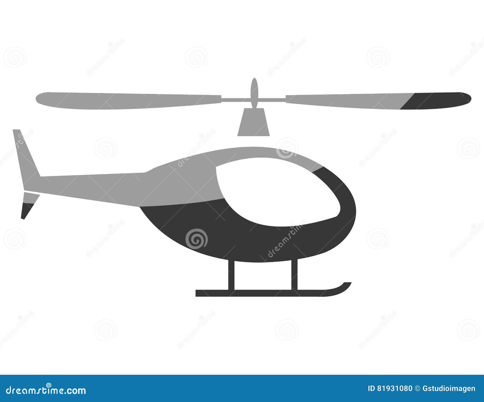 Helicopter Icon Isolated on White Background. Stock Vector ...