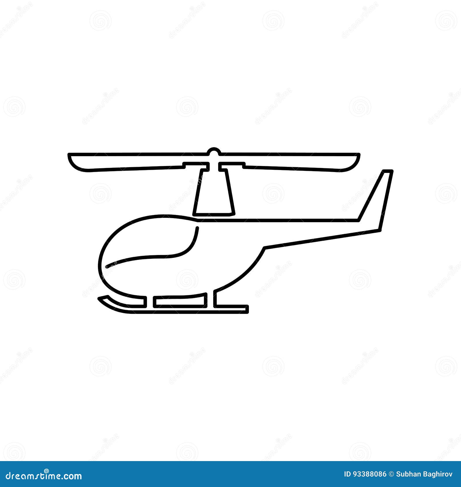 Helicopter Icon Simple Flat Vector Illustration Stock Vector ...
