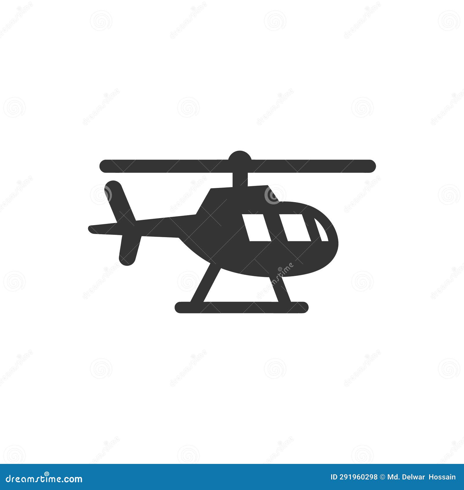 Helicopter icon stock illustration. Illustration of flight - 291960298