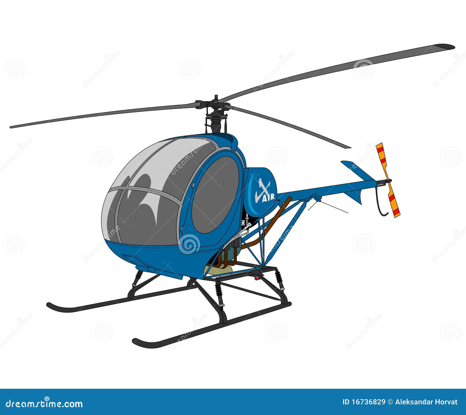 Helicopter illustration stock vector. Illustration of machine - 16736829