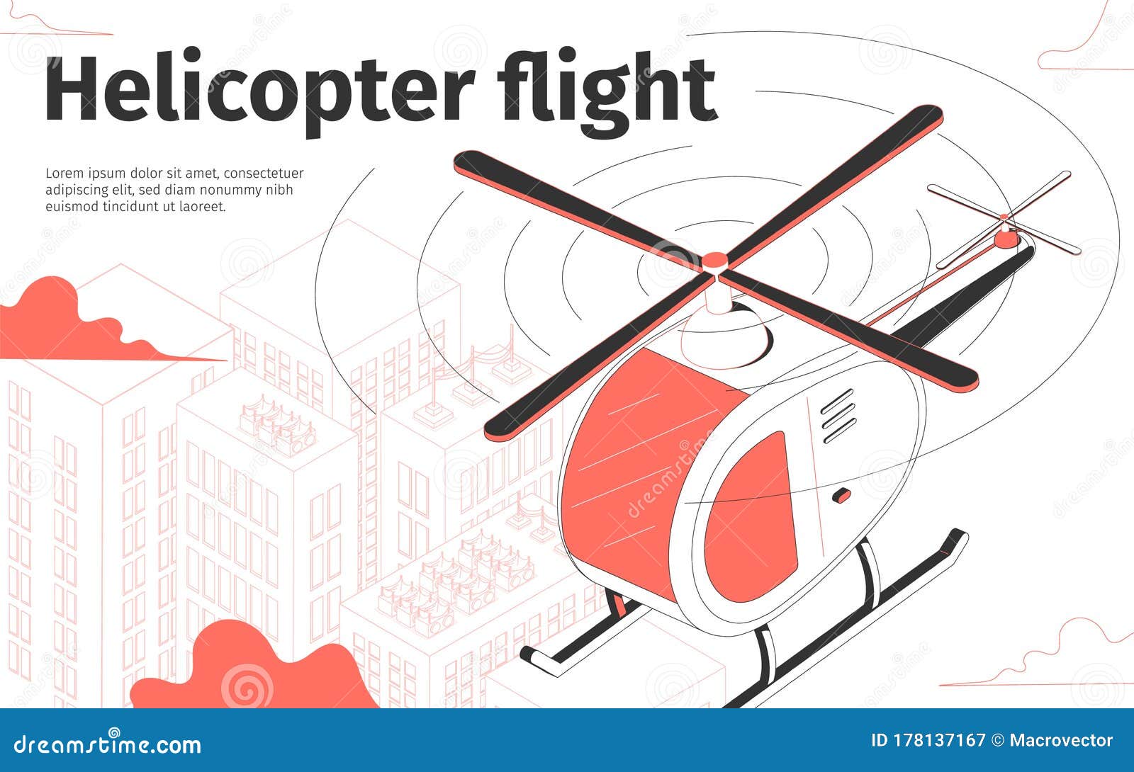 Helicopter Isometric Illustration Stock Vector - Illustration of ...