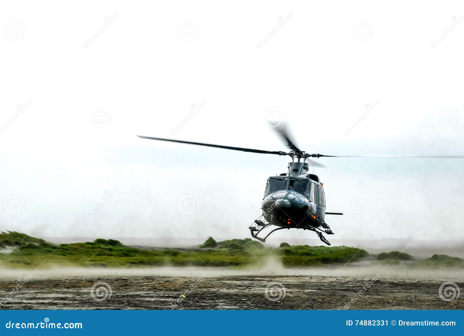 Helicopter landing stock image. Image of dusty, landing - 74882331