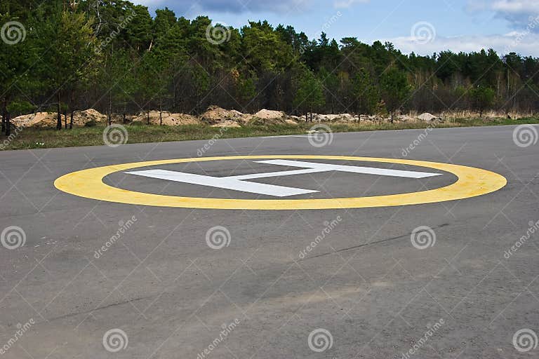 Helicopter landing pad stock photo. Image of asphalt - 14030580