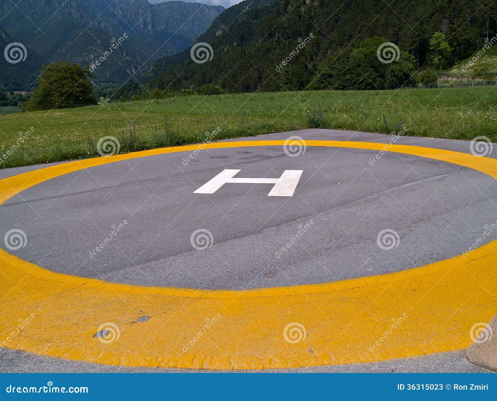 Helicopter Landing Pad Helipad Stock Image - Image of landscape, rescue ...