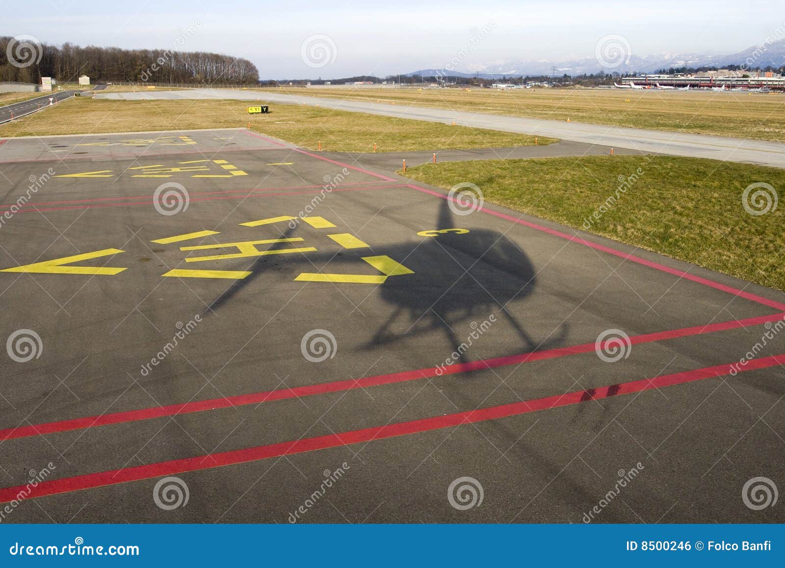 Helicopter landing shadow stock photo. Image of approach - 8500246