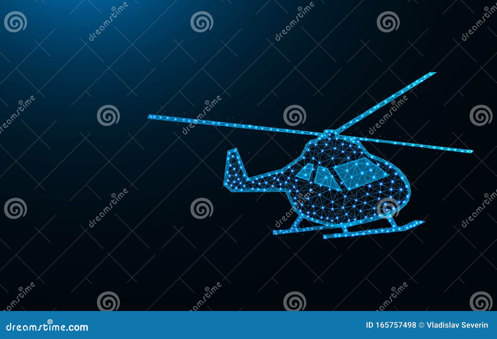 Helicopter Low Poly Design, Air Transport Abstract Geometric Image ...