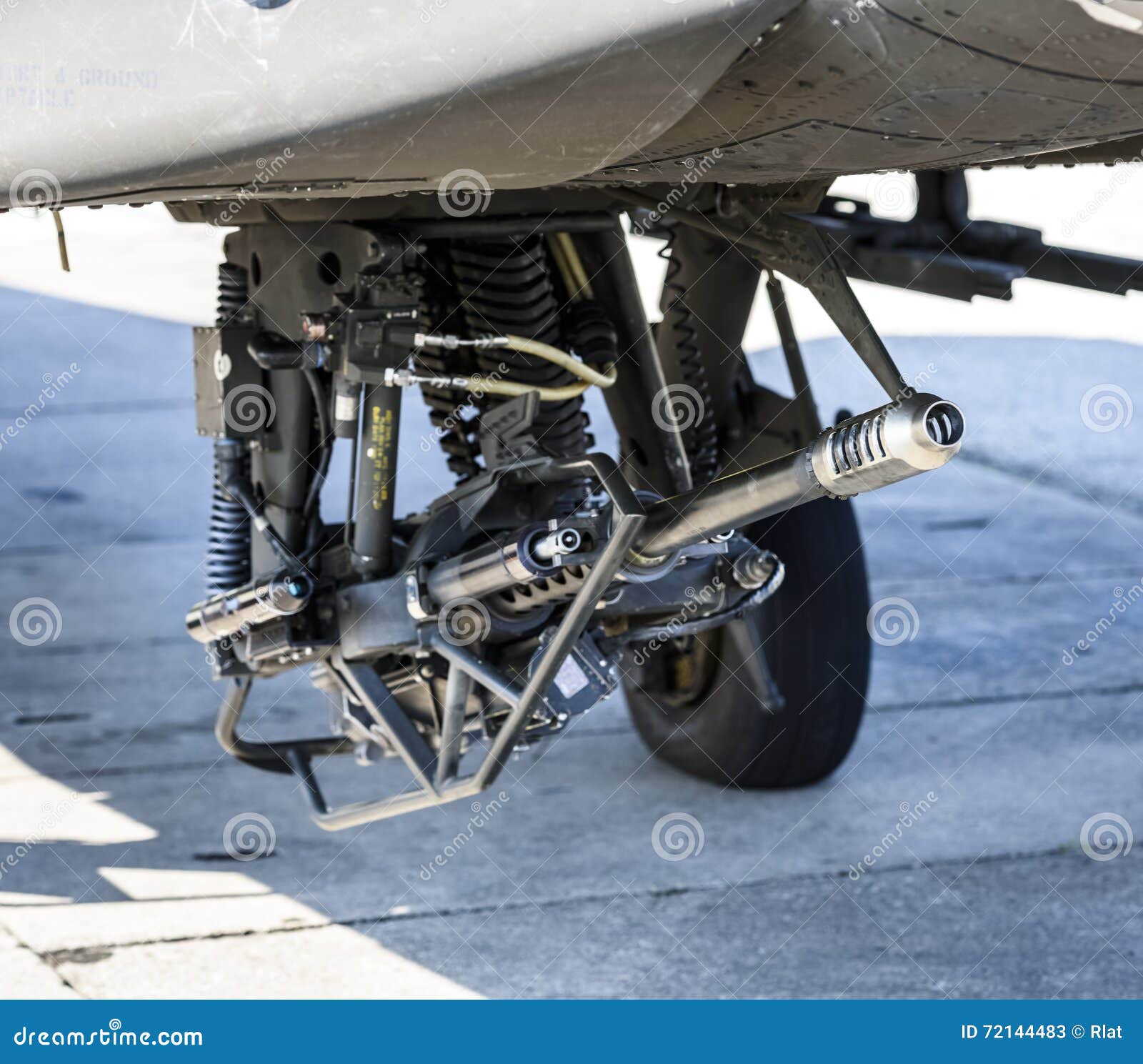 Helicopter machine gun stock image. Image of caliber - 72144483