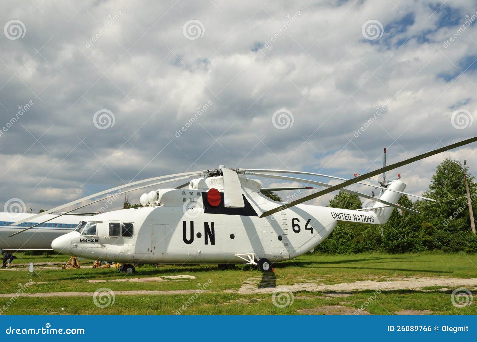 Helicopter Mi-26 on the Field Stock Photo - Image of clouds, outdoors ...