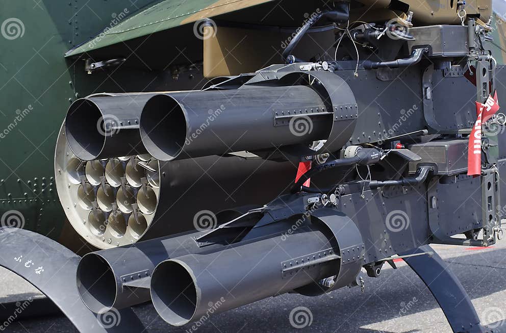 Helicopter Missile Launcher Stock Image - Image of launcher, military ...