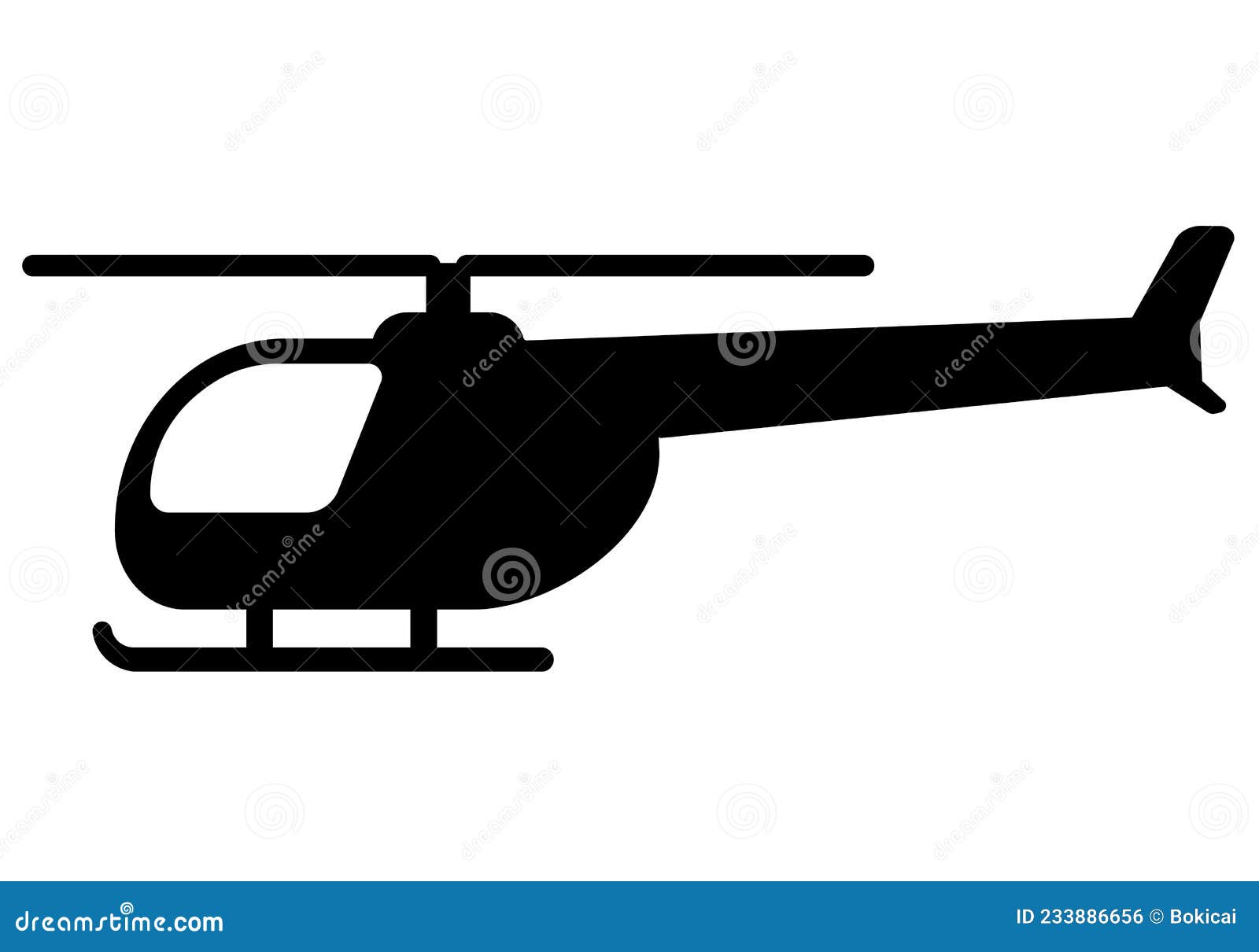 Helicopter Monochrome Icon, Simple Flat Design Stock Vector ...