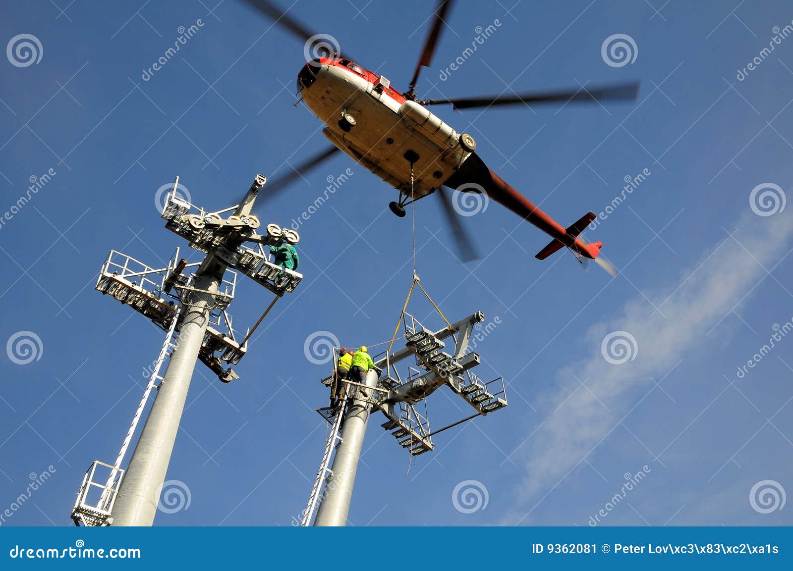 Helicopter Mounting (wire-rope Pulley Battery) Stock Image - Image of ...