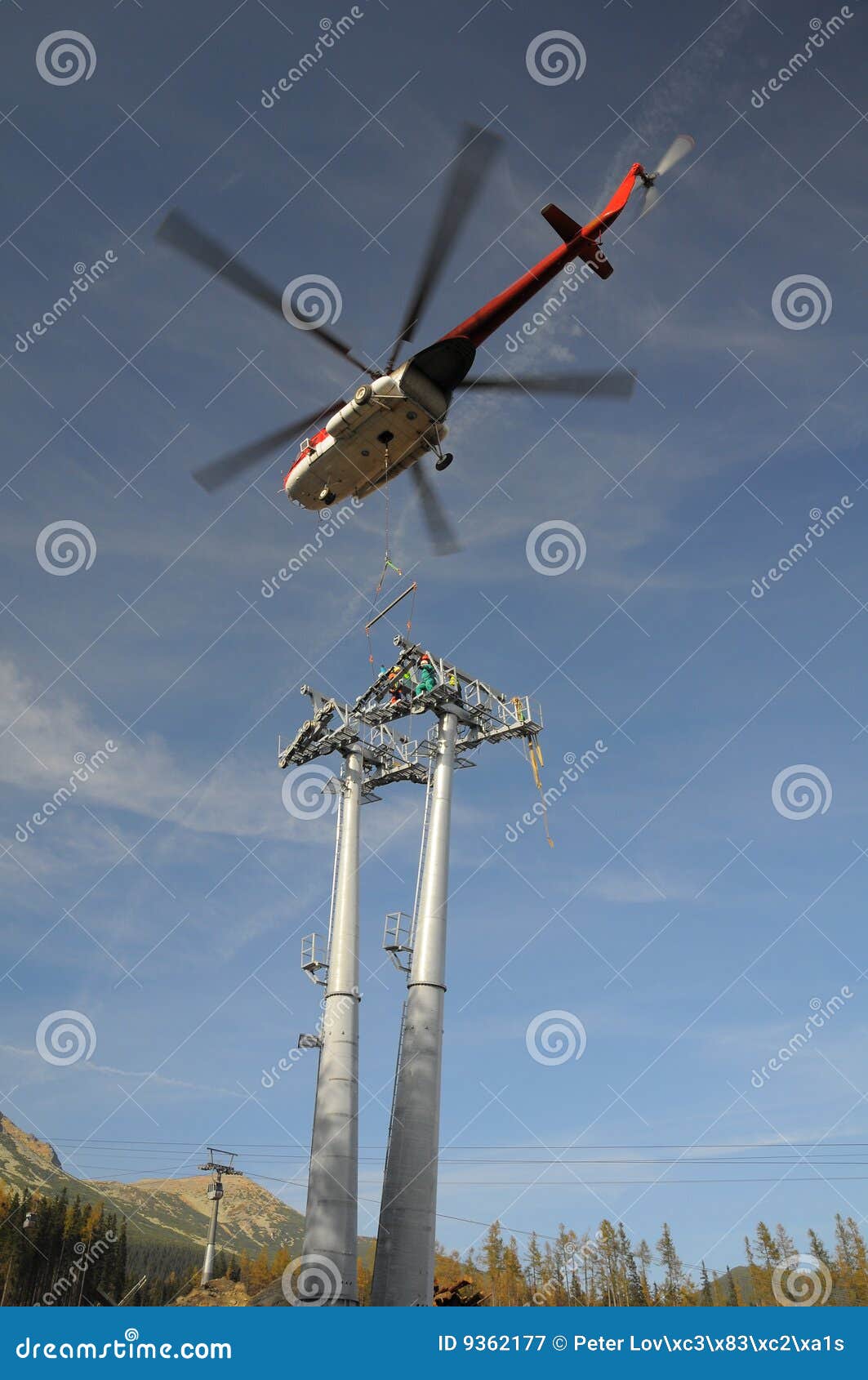 Helicopter Mounting (wire-rope Pulley Battery) Stock Image - Image of ...