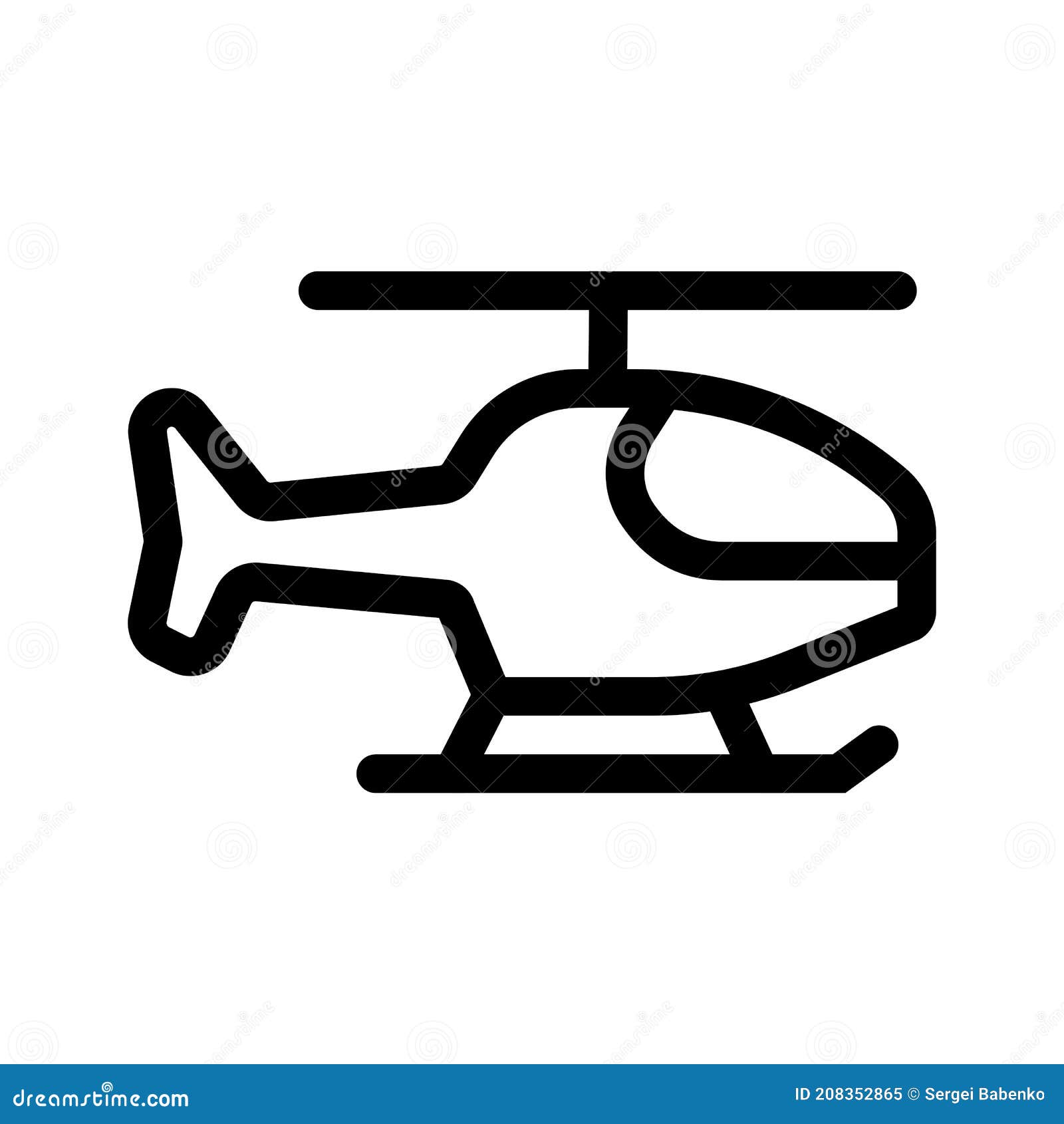 Helicopter Outline. Military Equipment Royalty-Free Illustration ...