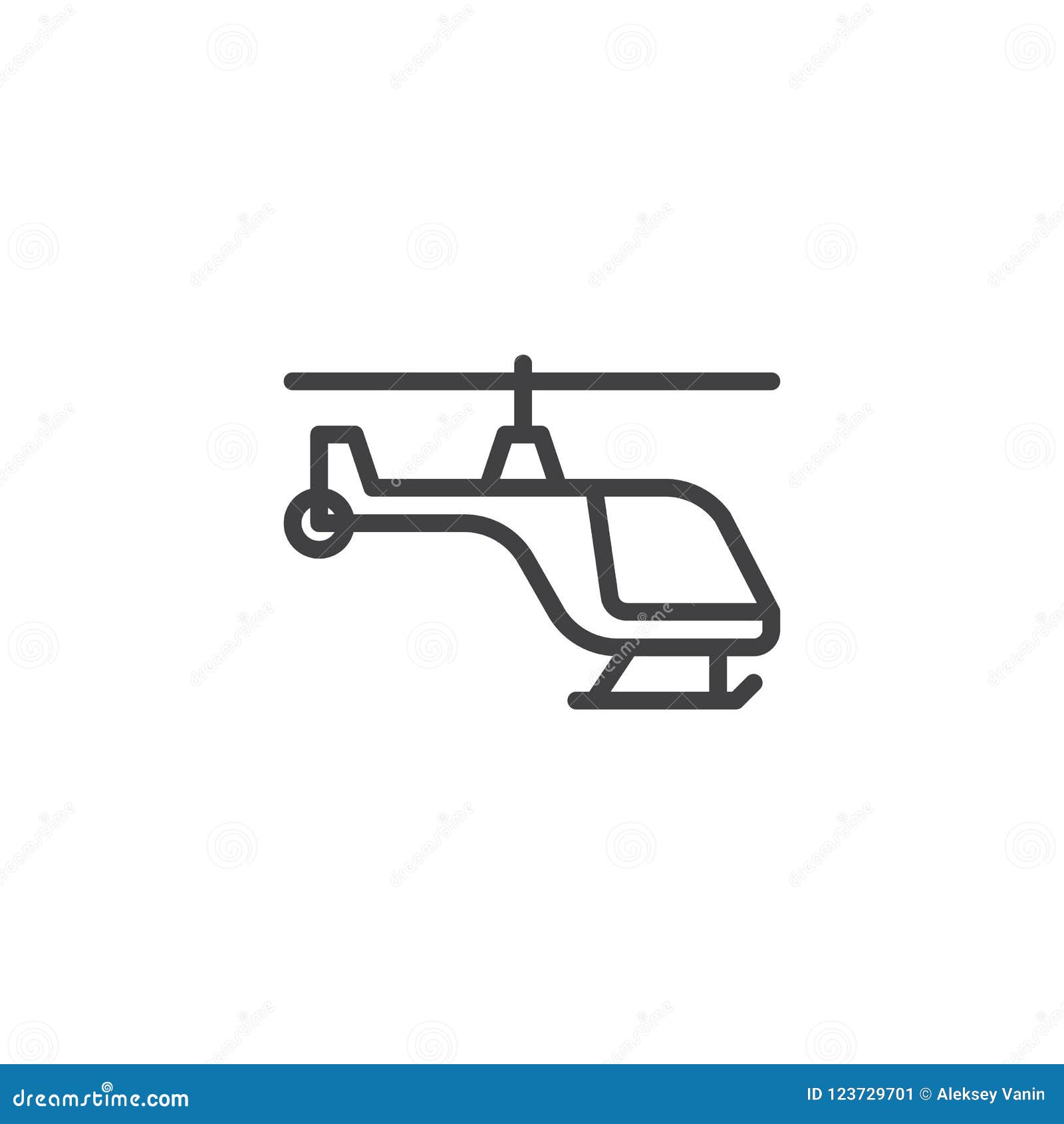Helicopter Outline. Military Equipment Stock Illustration ...