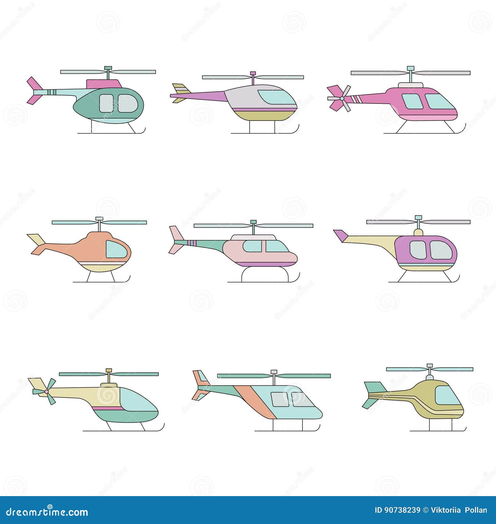 Helicopter Outline. Military Equipment Royalty-Free Illustration ...