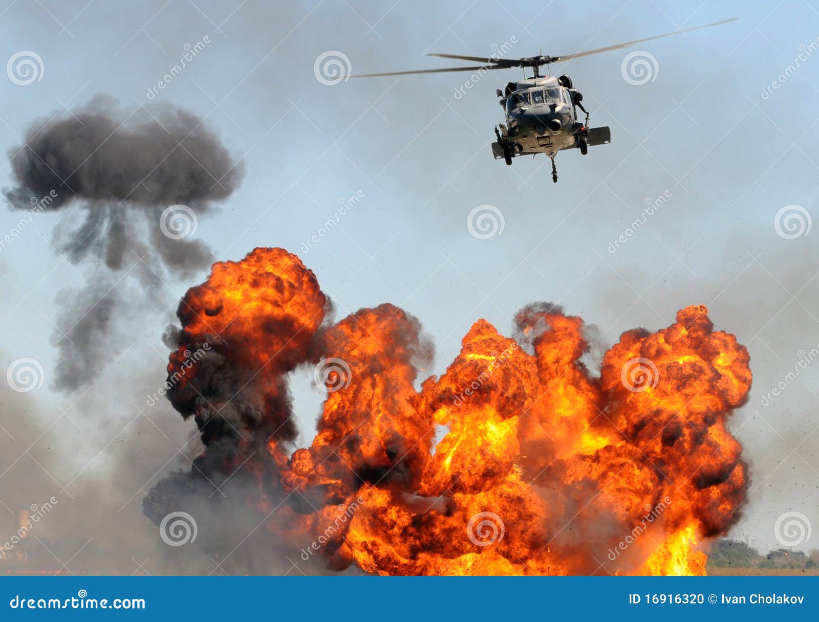 Helicopter over fire stock photo. Image of disaster, midair - 16916320
