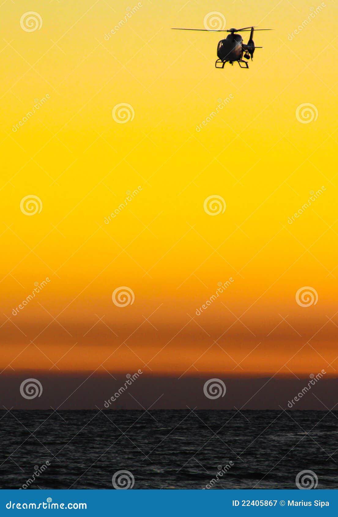 Helicopter over Water stock image. Image of aircraft - 22405867