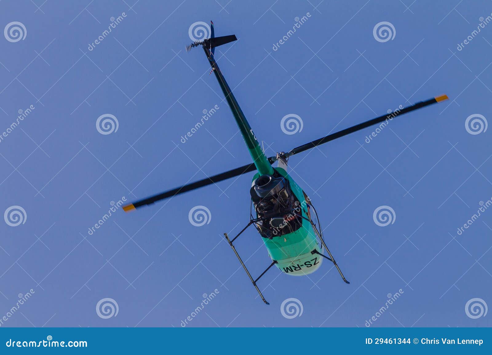 Helicopter Overhead Blue editorial stock image. Image of helicopter ...