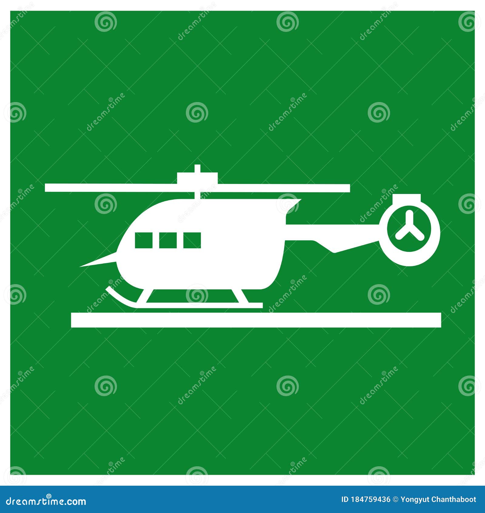 Helicopter Pad Symbol Sign, Vector Illustration, Isolate on White ...