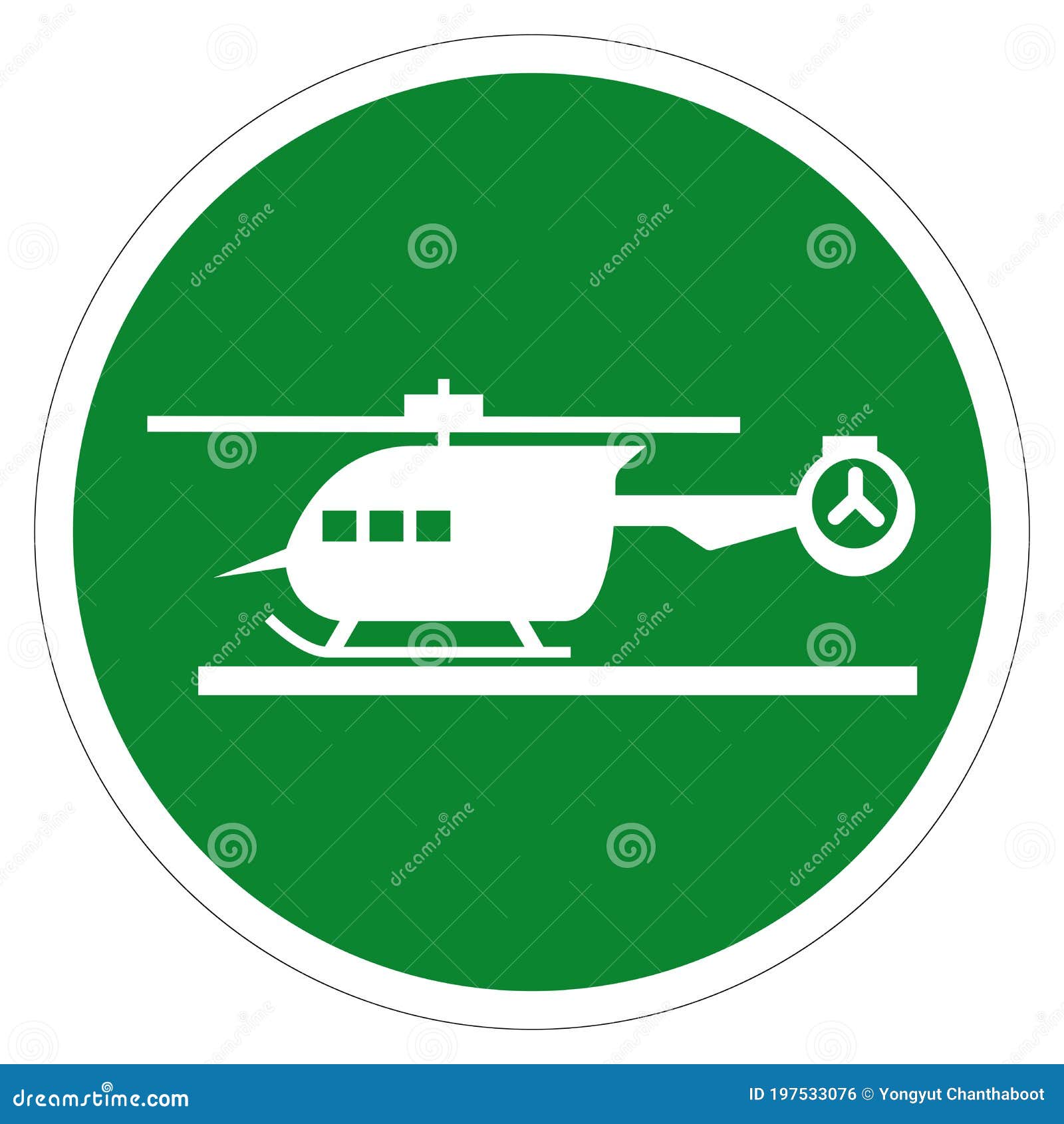 Helicopter Pad Symbol Sign, Vector Illustration, Isolate on White ...