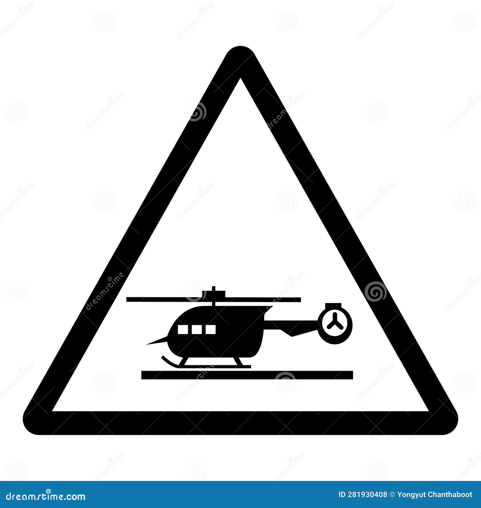 Helicopter Pad Symbol Sign, Vector Illustration, Isolate on White ...