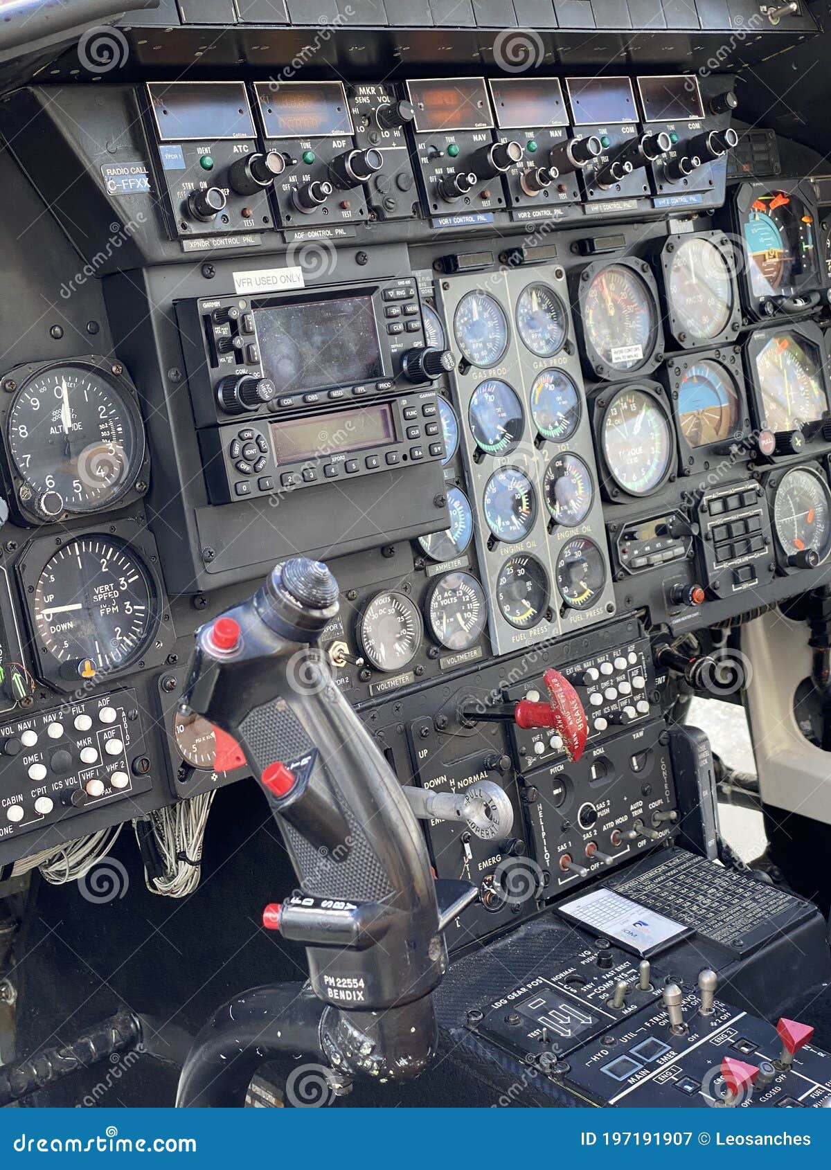 Helicopter Panel Showing Many Instruments Stock Image - Image of ...