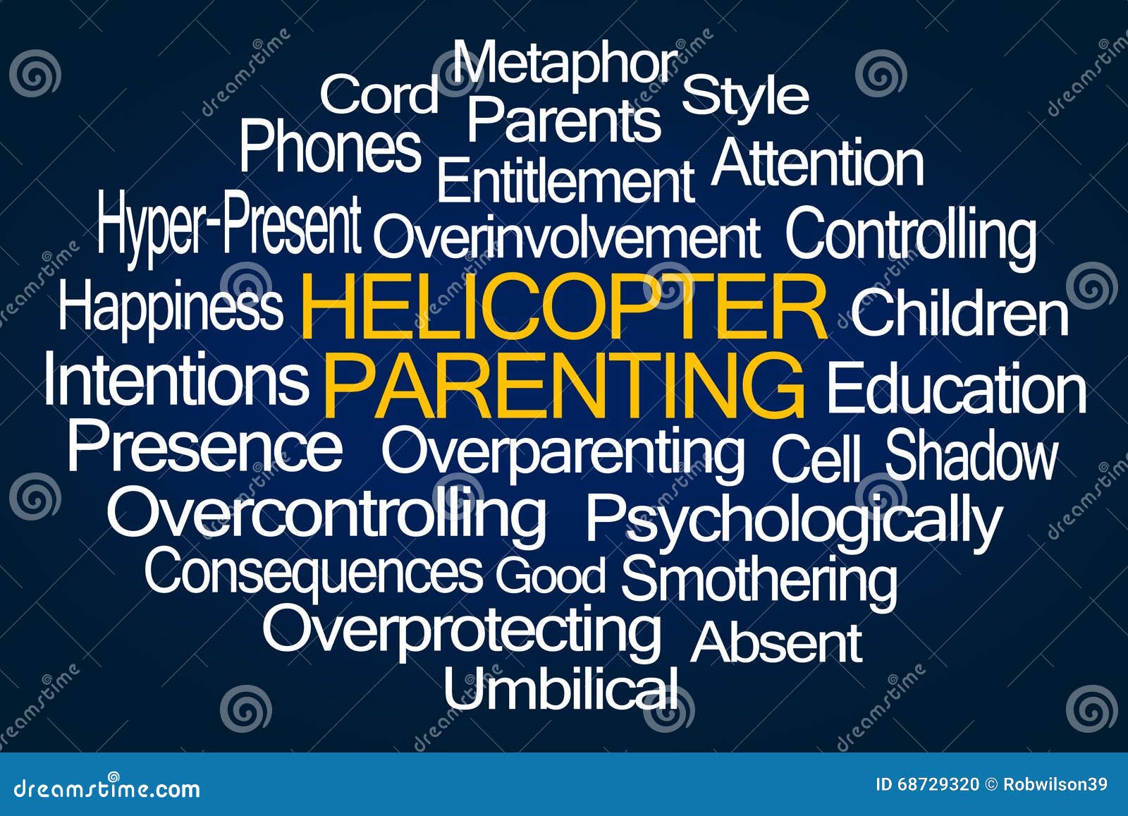 Helicopter Parent Supervising Baby Closely Vector Cartoon ...