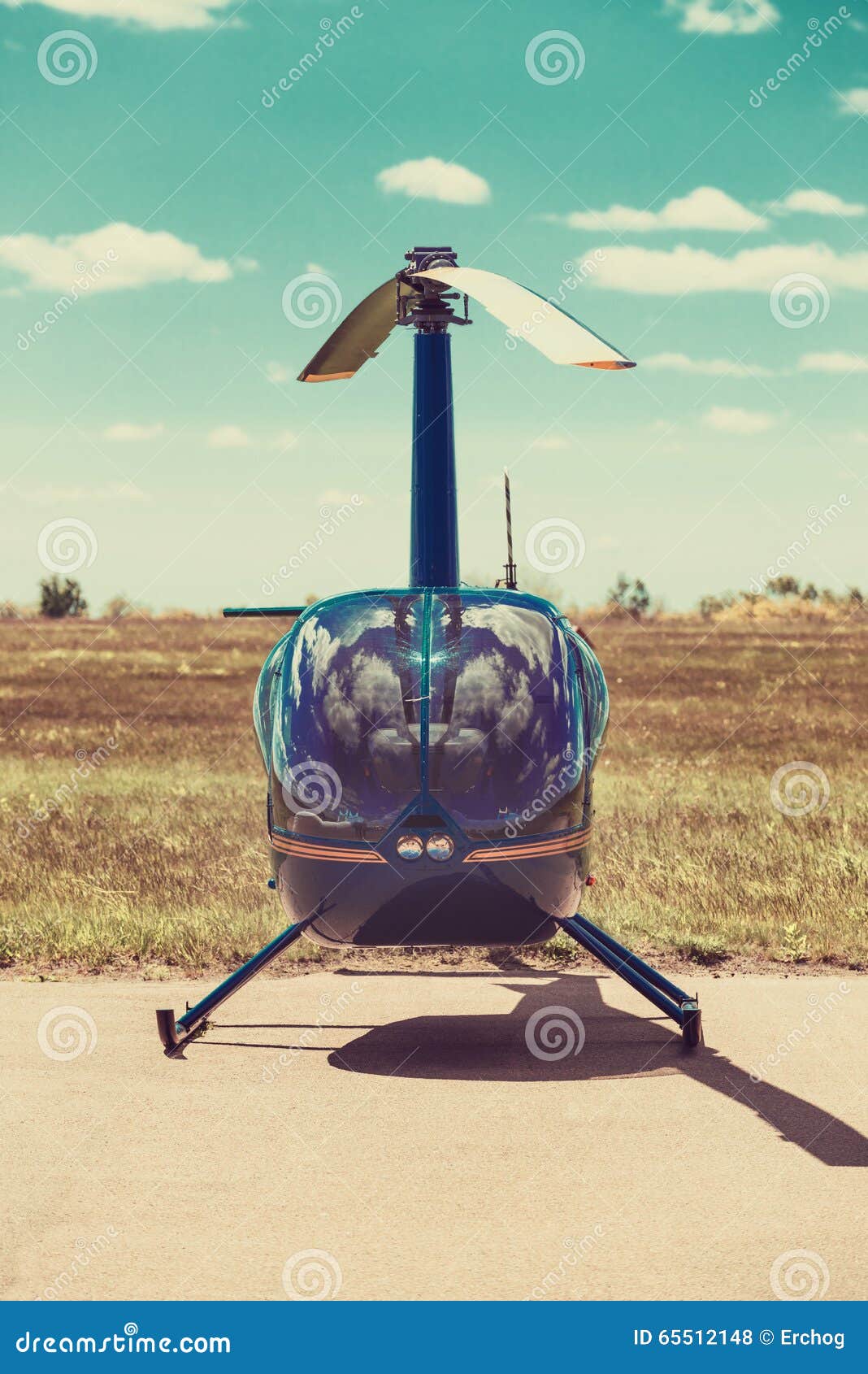 Helicopter Parked at the Helipad Stock Photo - Image of helicopter ...