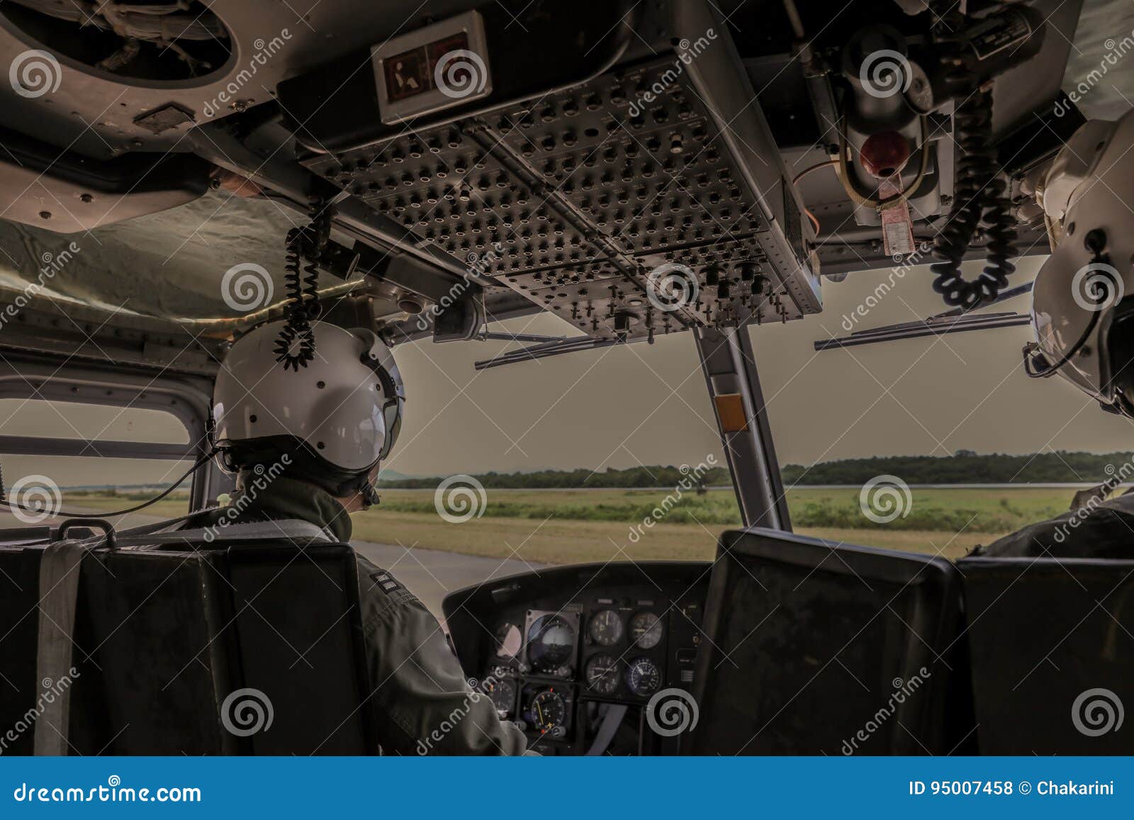 Helicopter Pilot Prepare for Takeoff 2 Stock Photo - Image of canyon ...