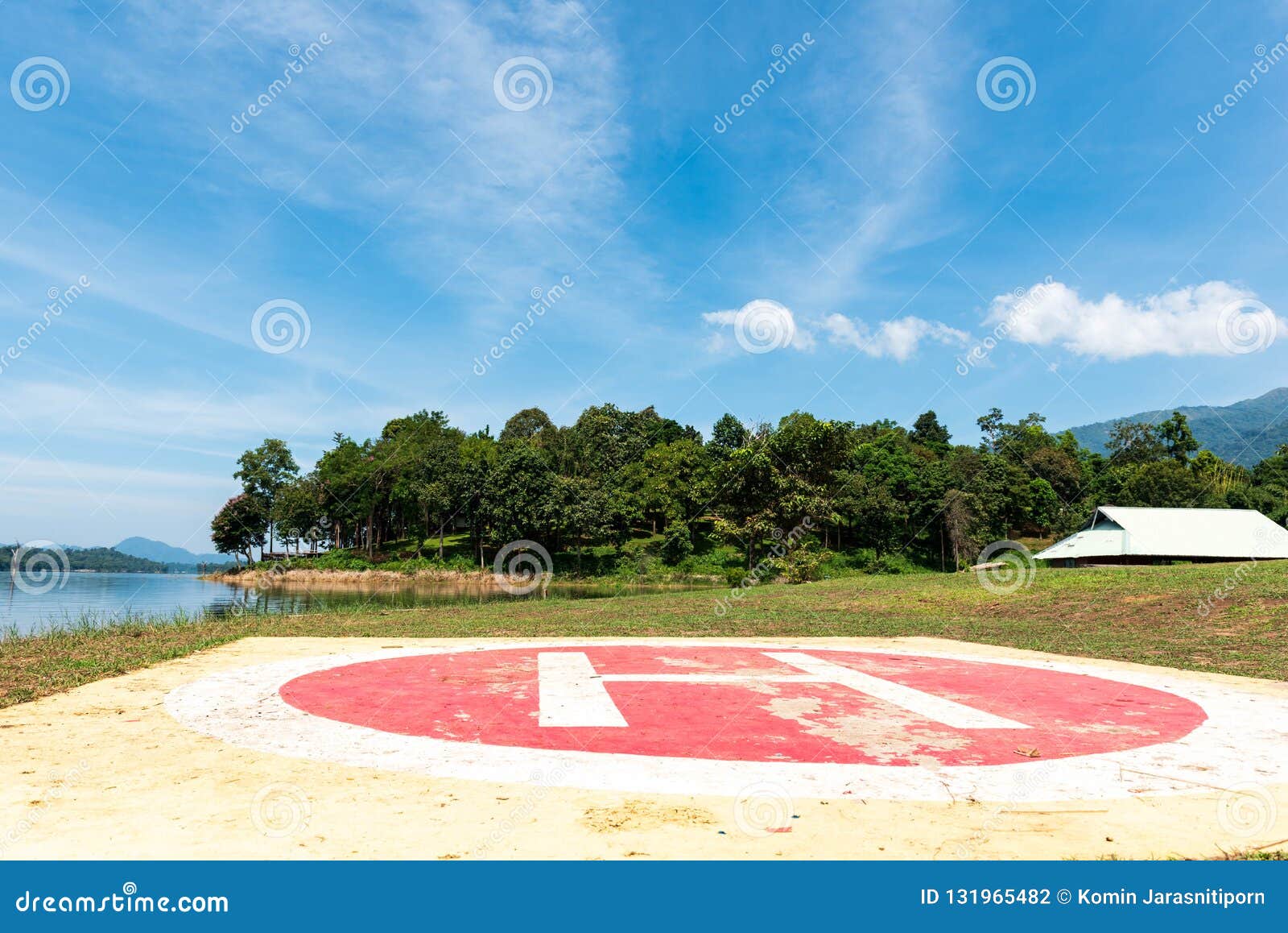 Helicopter Port in National Park Stock Photo - Image of sign, empty ...