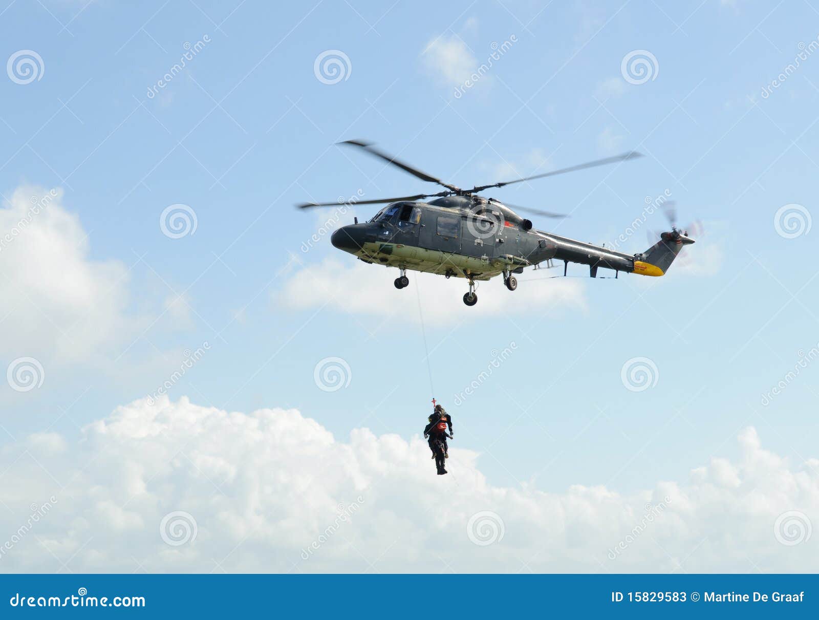 Helicopter rescue stock image. Image of action, haul - 15829583